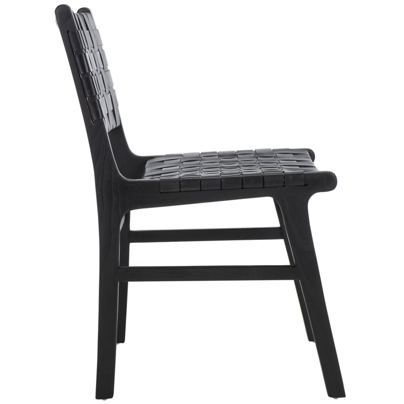 AllModern Alston Woven Leather & Solid Wood Dining Chair & Reviews ...
