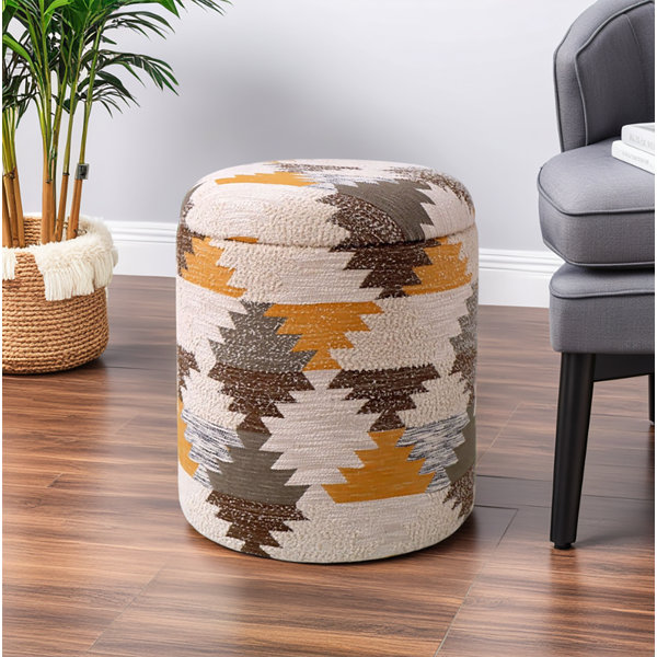Langley Street Hugh 40cm Wide Abstract Footstool Ottoman | Wayfair.co.uk
