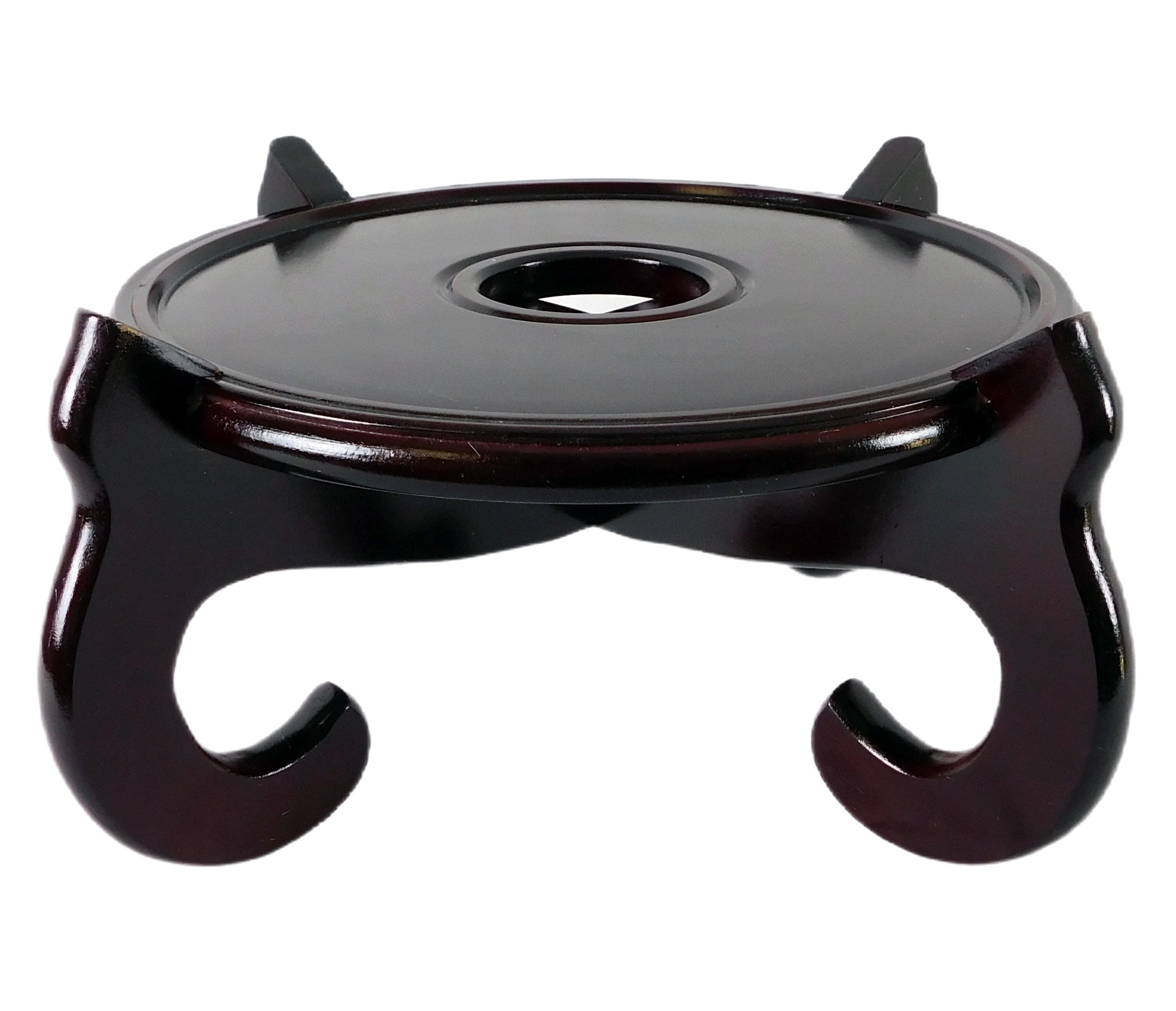 Winston Porter Dark Mahogany Color 4-Legged Oriental Fish Bowl Planter ...