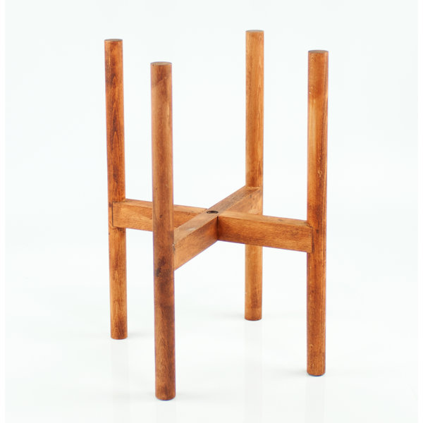 George Oliver Japera Square Corner Beech Plant Stand & Reviews | Wayfair