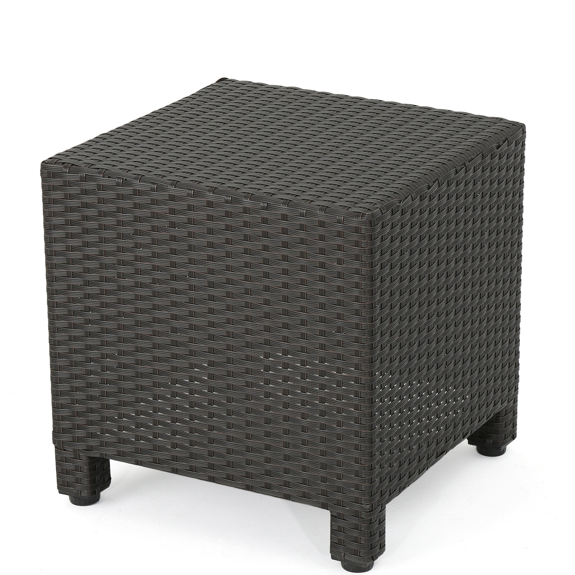 Ebern Designs Accent Table - Long-lasting Side Table, Dark Brown, Cube ...
