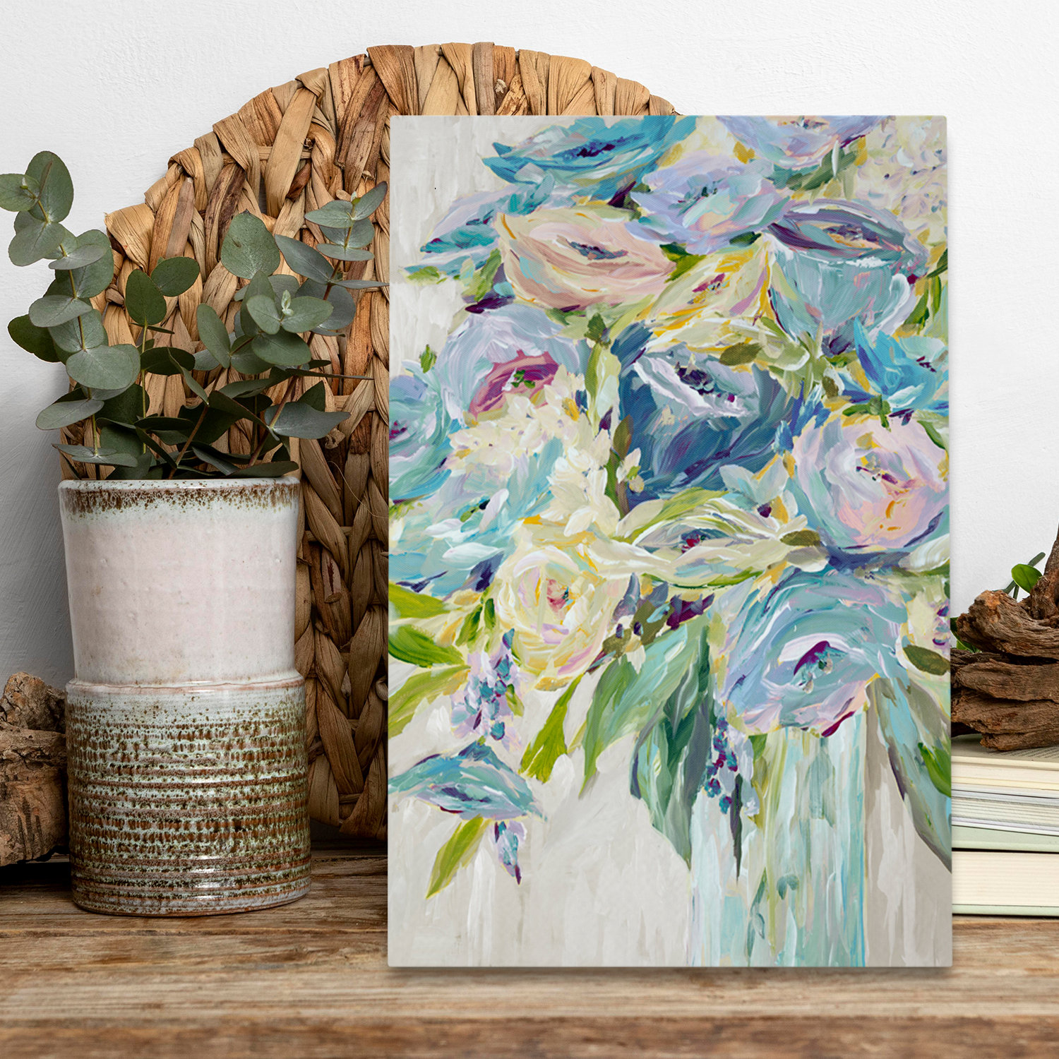 Highland Dunes Opal - Floral And Botanical Oil Painting Impressionism ...