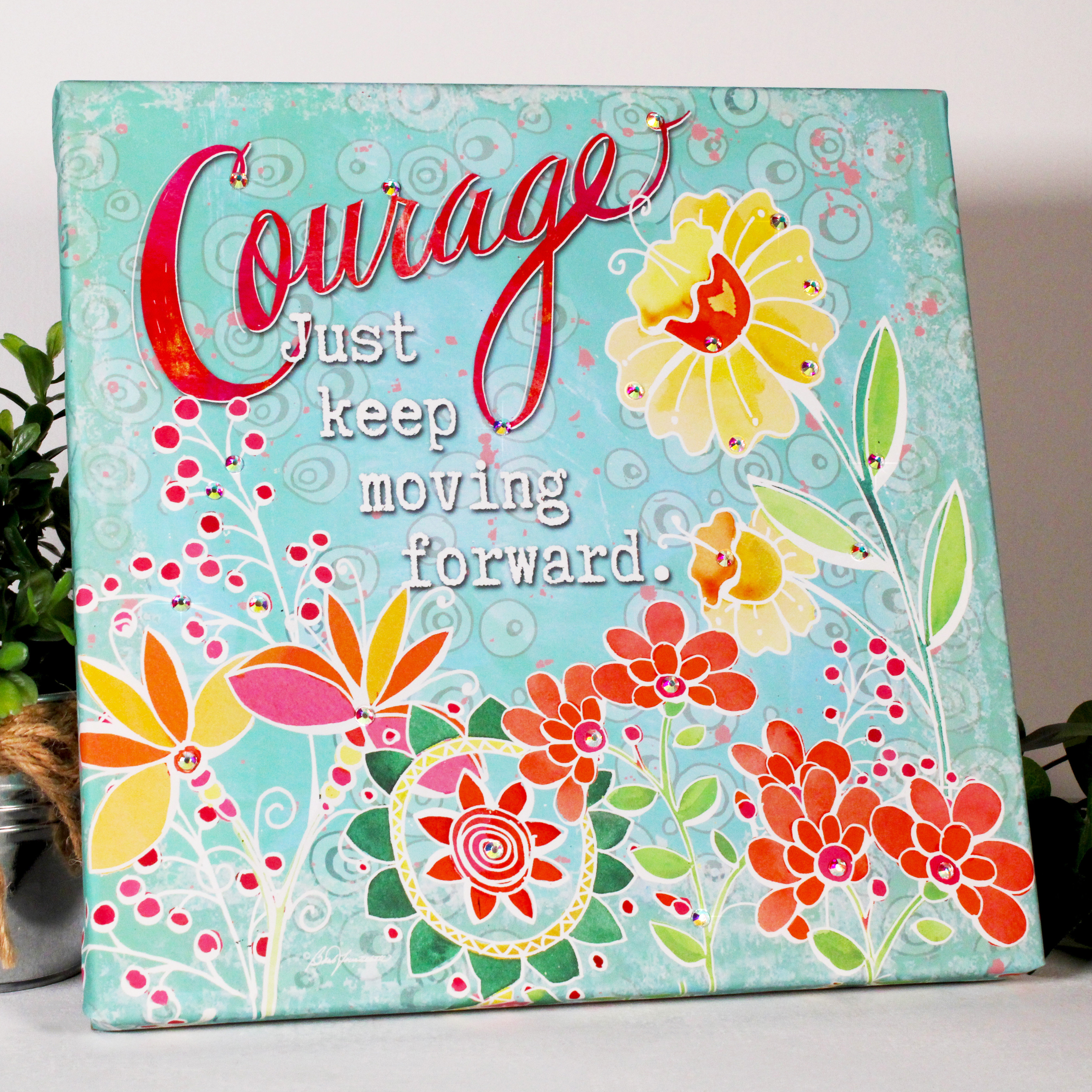 Winston Porter Courage Pizazz Print with Dazzling Crystals | Wayfair