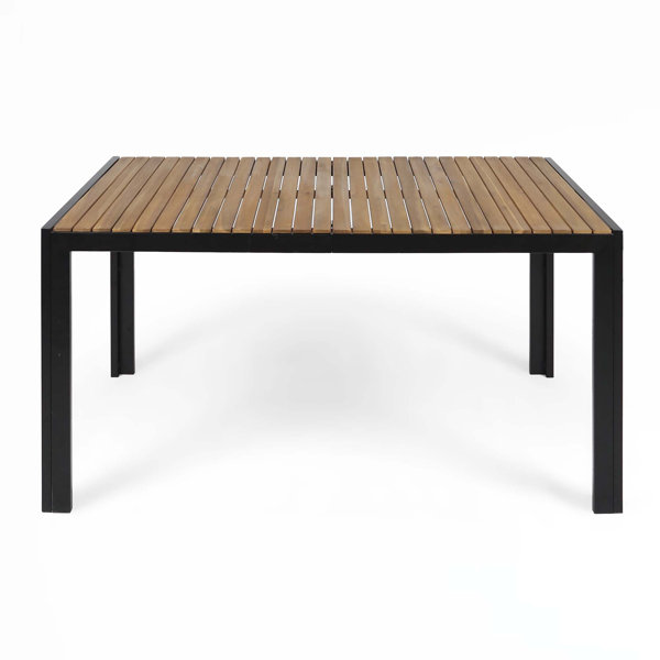 Latitude Run® Shonnon Rectangular 59.25'' L x 35.5'' W Outdoor Dining ...