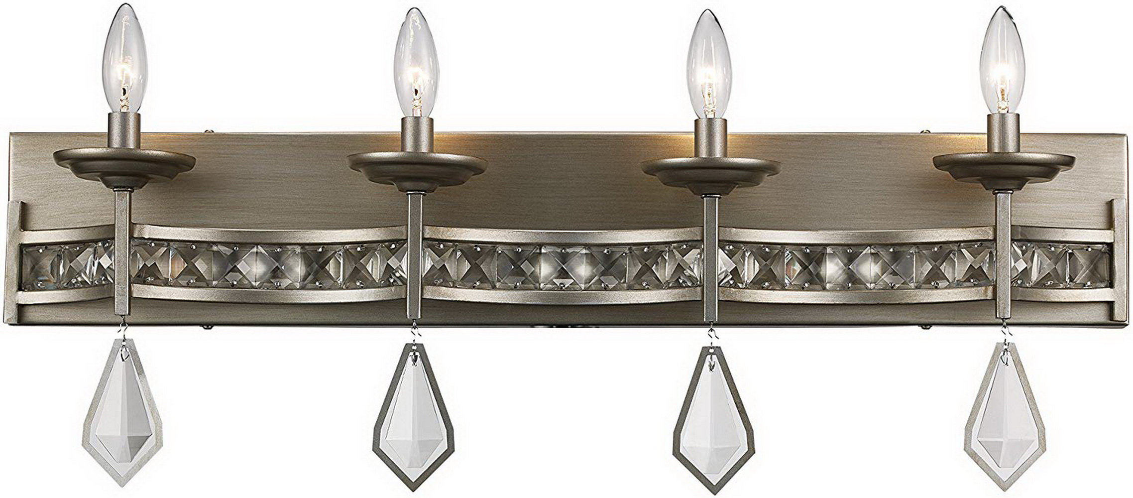 Rosdorf Park Whisler 4-Light Dimmable Antique Silver Bath Bar | Wayfair