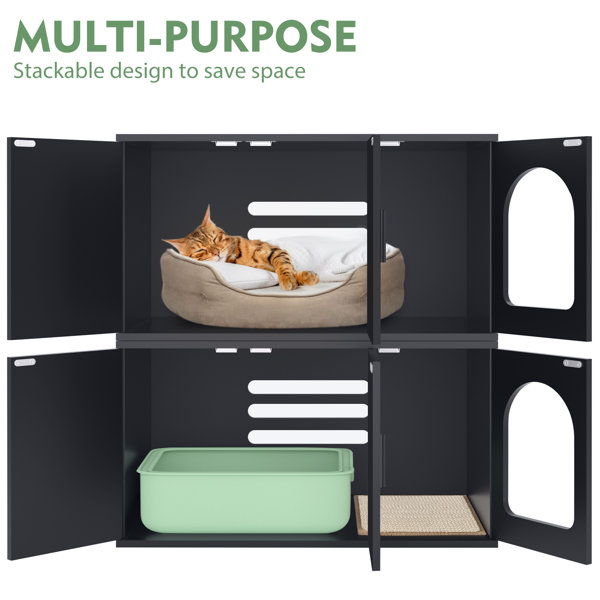 Tucker Murphy Pet™ Cat Litter Box Enclosure Furniture As End Side Table ...