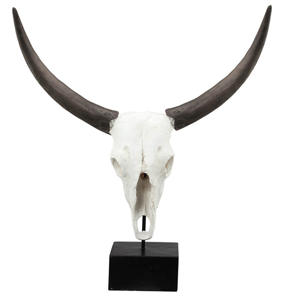 Ophelia & Co. 23x10x26" Ranch Style Cow Skull Sculpture, On Stand ...