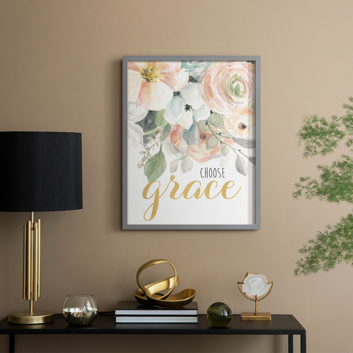 Lark Manor™ Choose Grace Framed Print - Solid Wood | Wayfair
