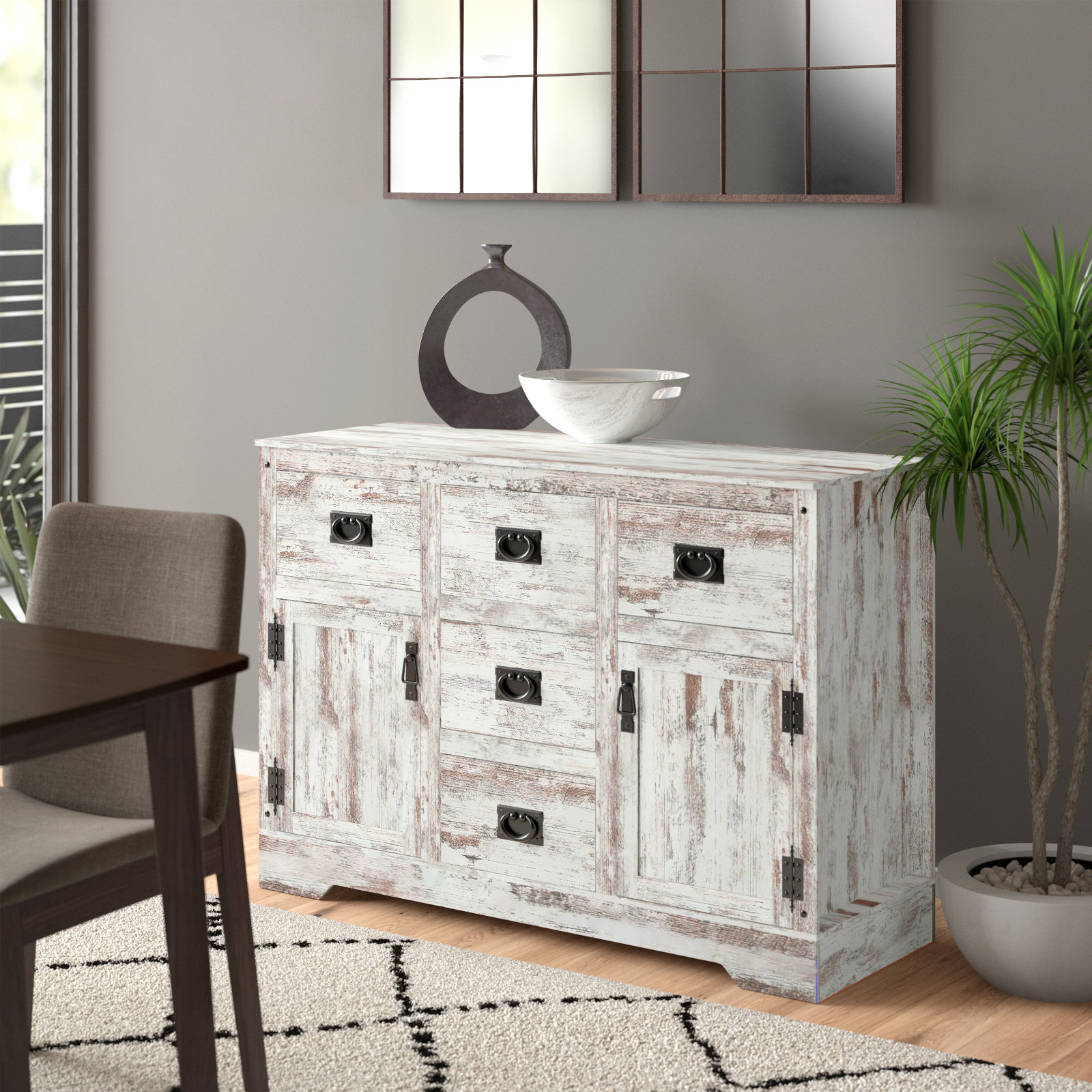The Twillery Co.® Romney 16.83" Wide 5 Drawer Sideboard | Wayfair