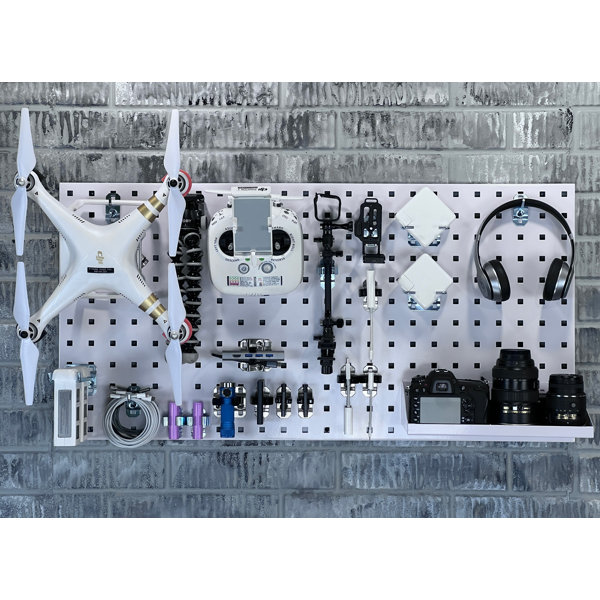 Triton Products Square Hole Pegboards 6"H x 21"W Kit | Wayfair