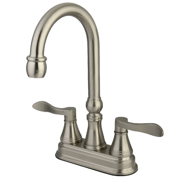 Kingston Brass NuFrench Two-Handle 2-Hole Deck Mount Bar Faucet ...