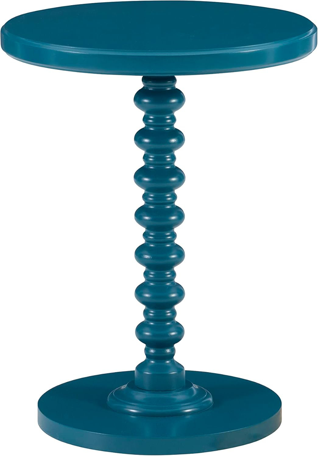 Canora Grey Round Pedestal Accent Side Table With Turned Spindle Base ...