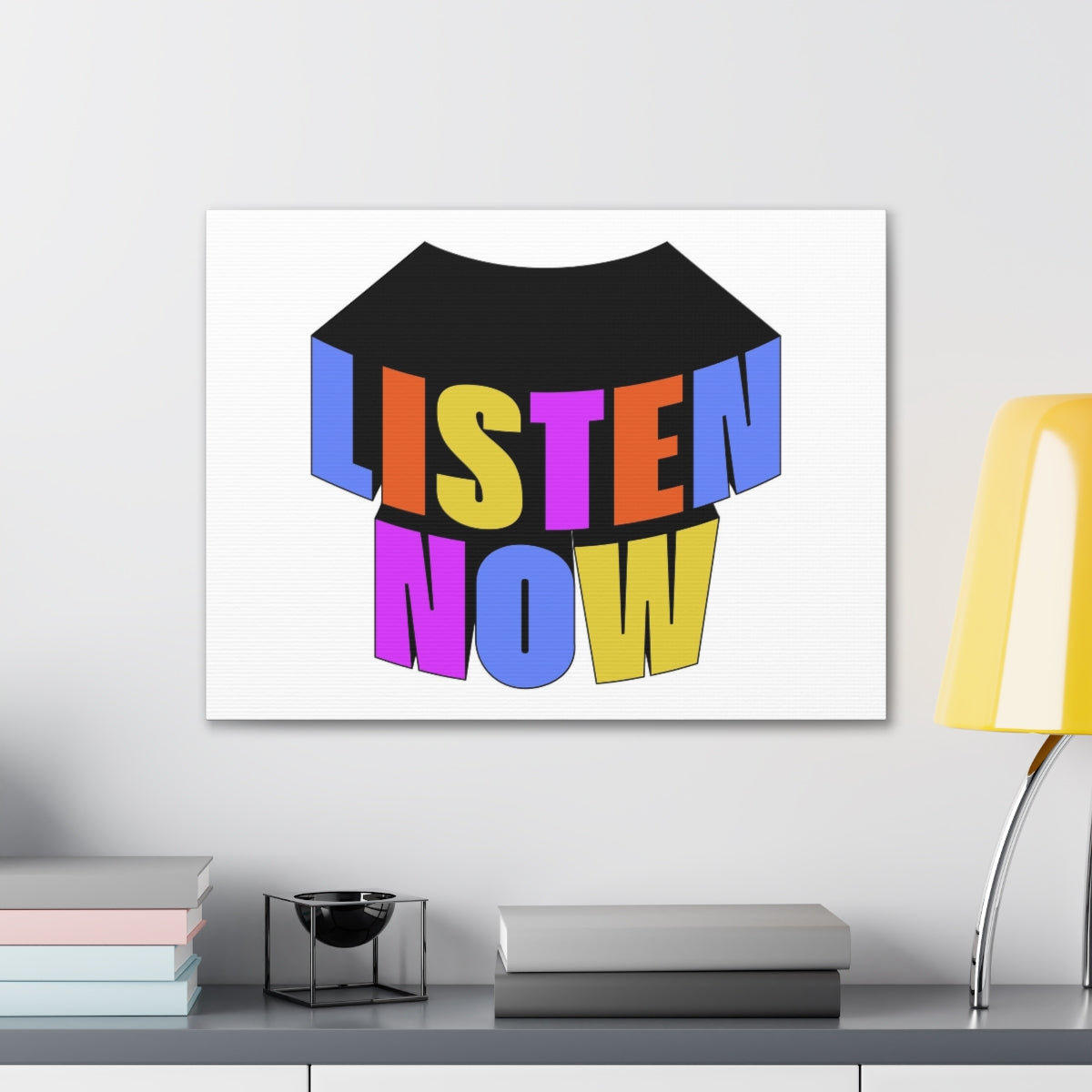 Trinx Listen Now - Wrapped Canvas Textual Art | Wayfair
