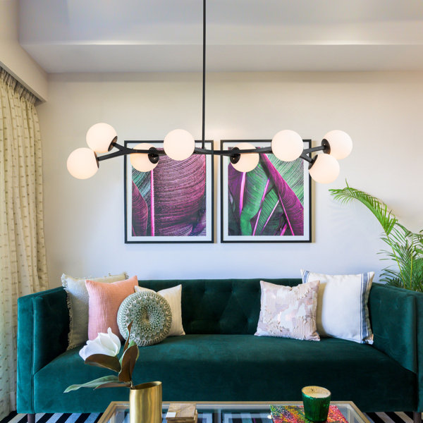 George Oliver Kaynen 8 - Light Dimmable Sputnik Linear Chandelier ...