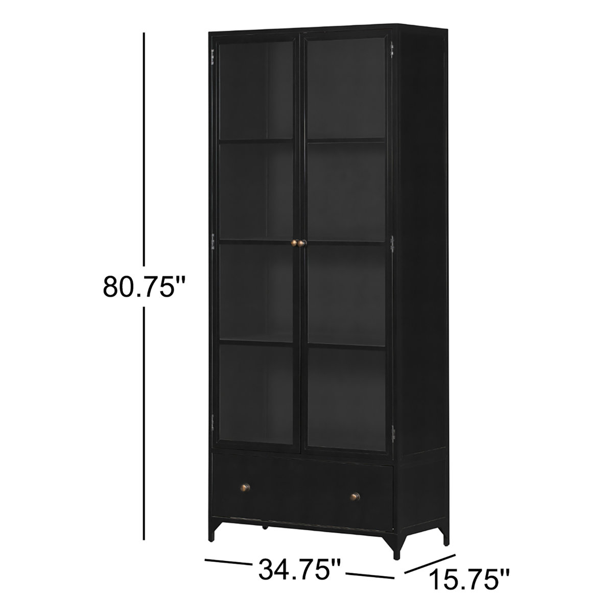 Four Hands Shadow Box Cabinet in Black & Reviews | Perigold