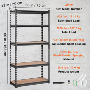 Rebrilliant Mariapaula Steel Height -Adjustable Shelving Unit & Reviews ...
