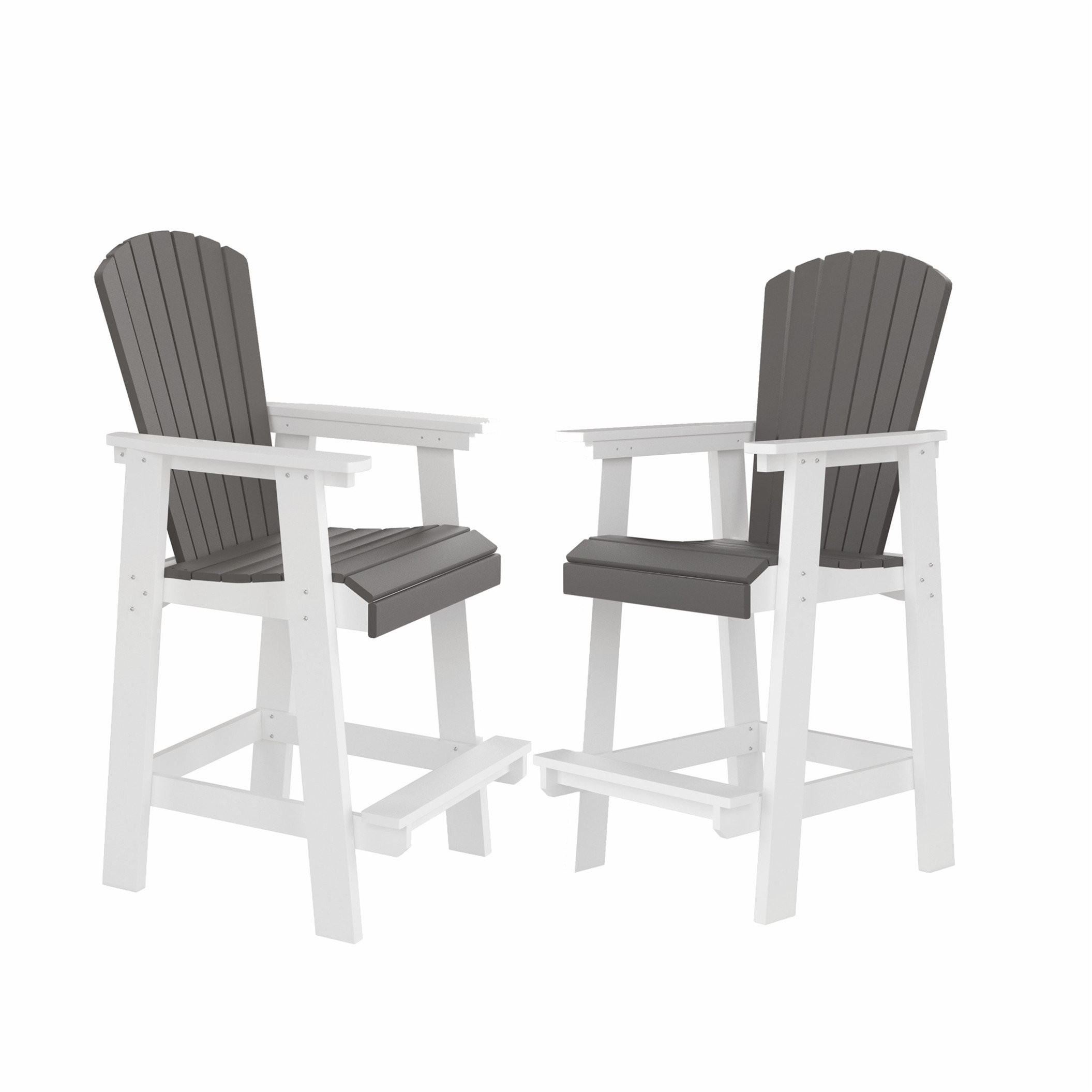 Highland Dunes Outdoor High-Back Bar Chairs Set for Relaxing Patio ...