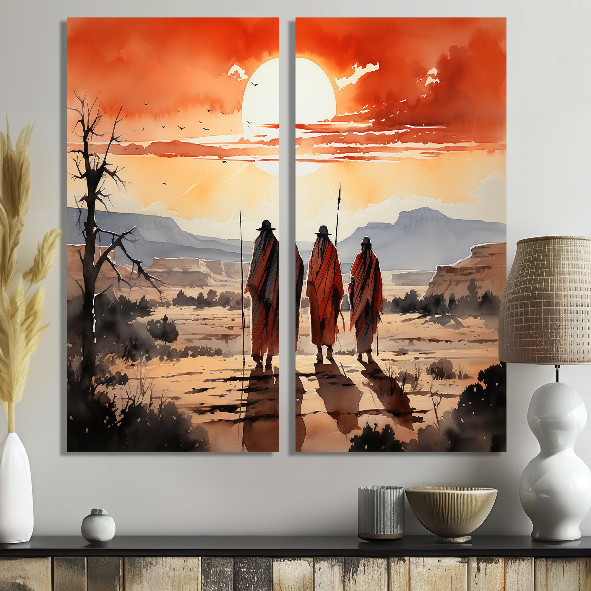 Dakota Fields Native Art Guardians Of Prairies - People Native American ...