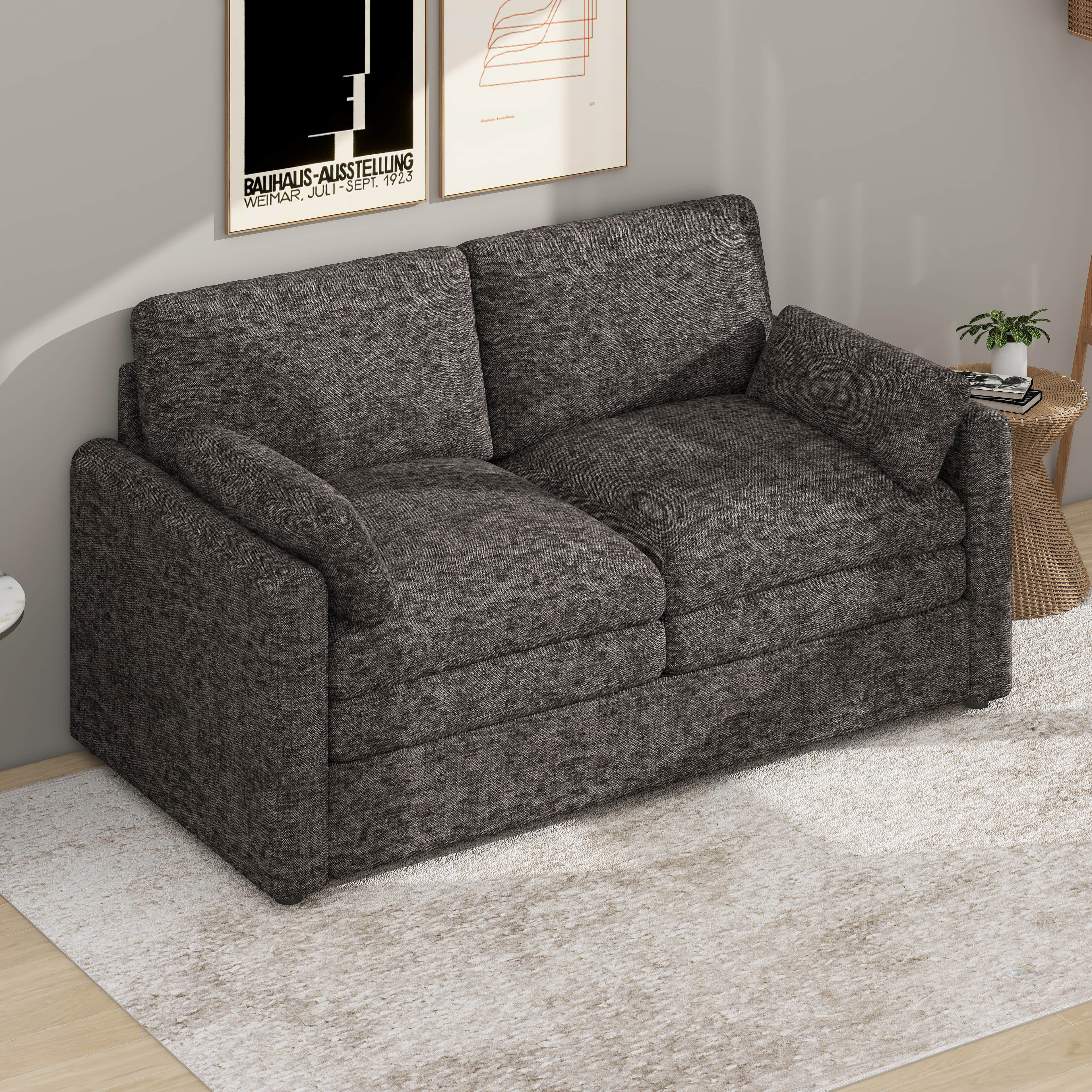 Cosmic Cozy Upholstered Loveseat Sofa Oversized Comfy Comfy Cloud Sofa ...
