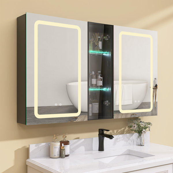 Wrought Studio Jeriyah 50" W 30" H Surface Mount Anti-Fog LED Lighted ...