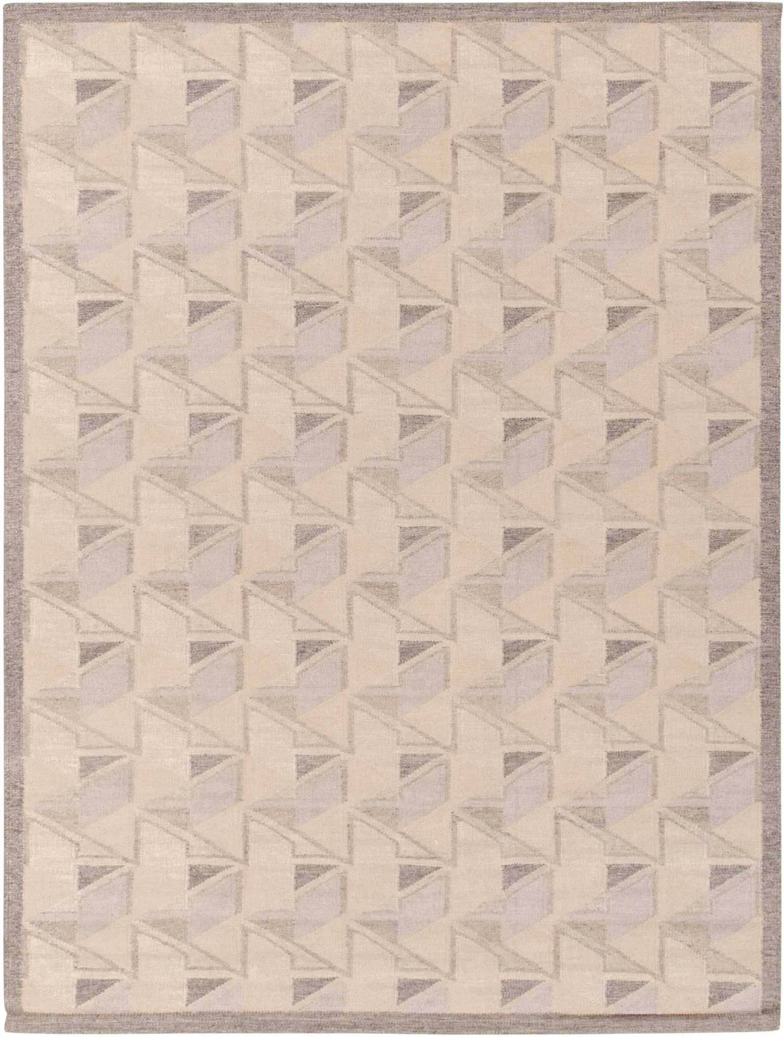 Nazmiyal Collection Ivory Tones Modern Geometric Swedish Style Rug ...