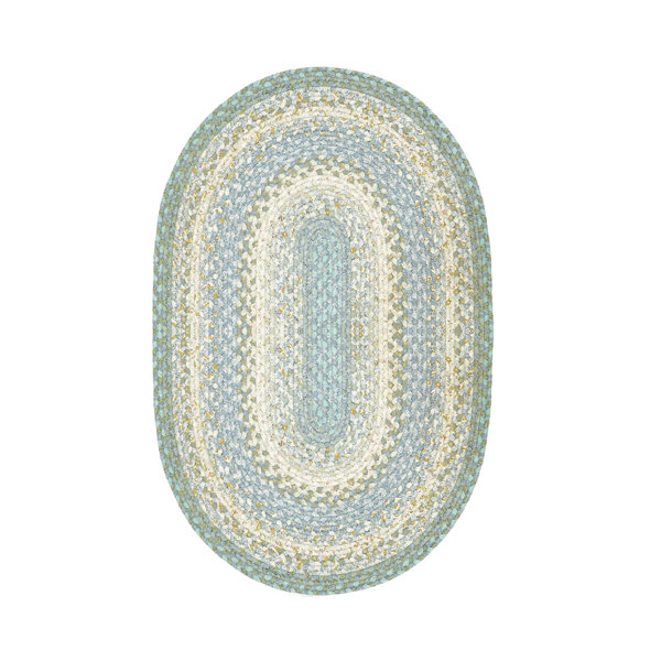 Homespice Decor Cotton Braided Blue Braided Rug, a Luxury Cotton Area ...