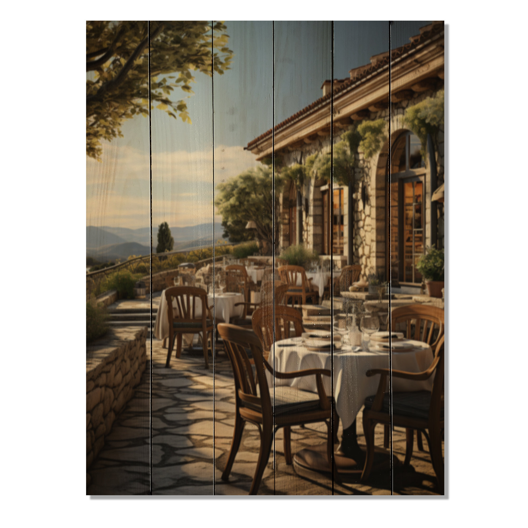 Latitude Run® Country Clubs Outdoor Dining V On Wood Print - Wayfair Canada