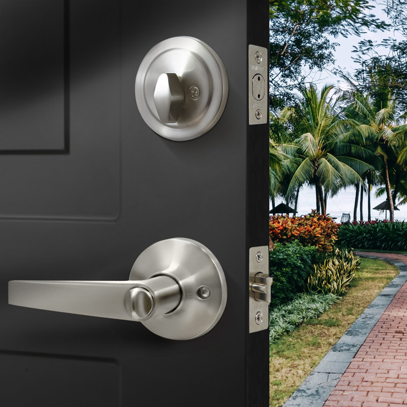 Premier Lock Levers With Deadbolt Reversible Entry Set | Wayfair