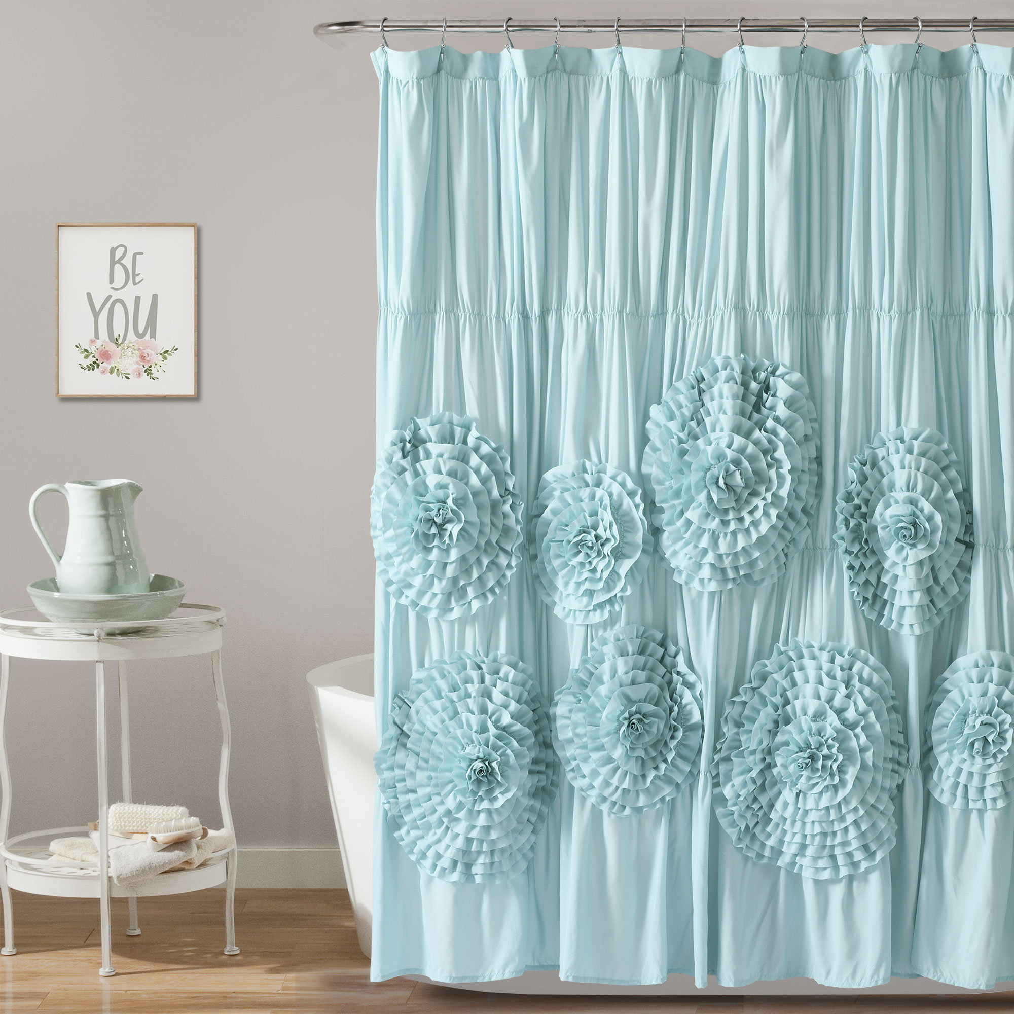 Lush Decor Serena Solid Color Single Shower Curtain & Reviews | Wayfair