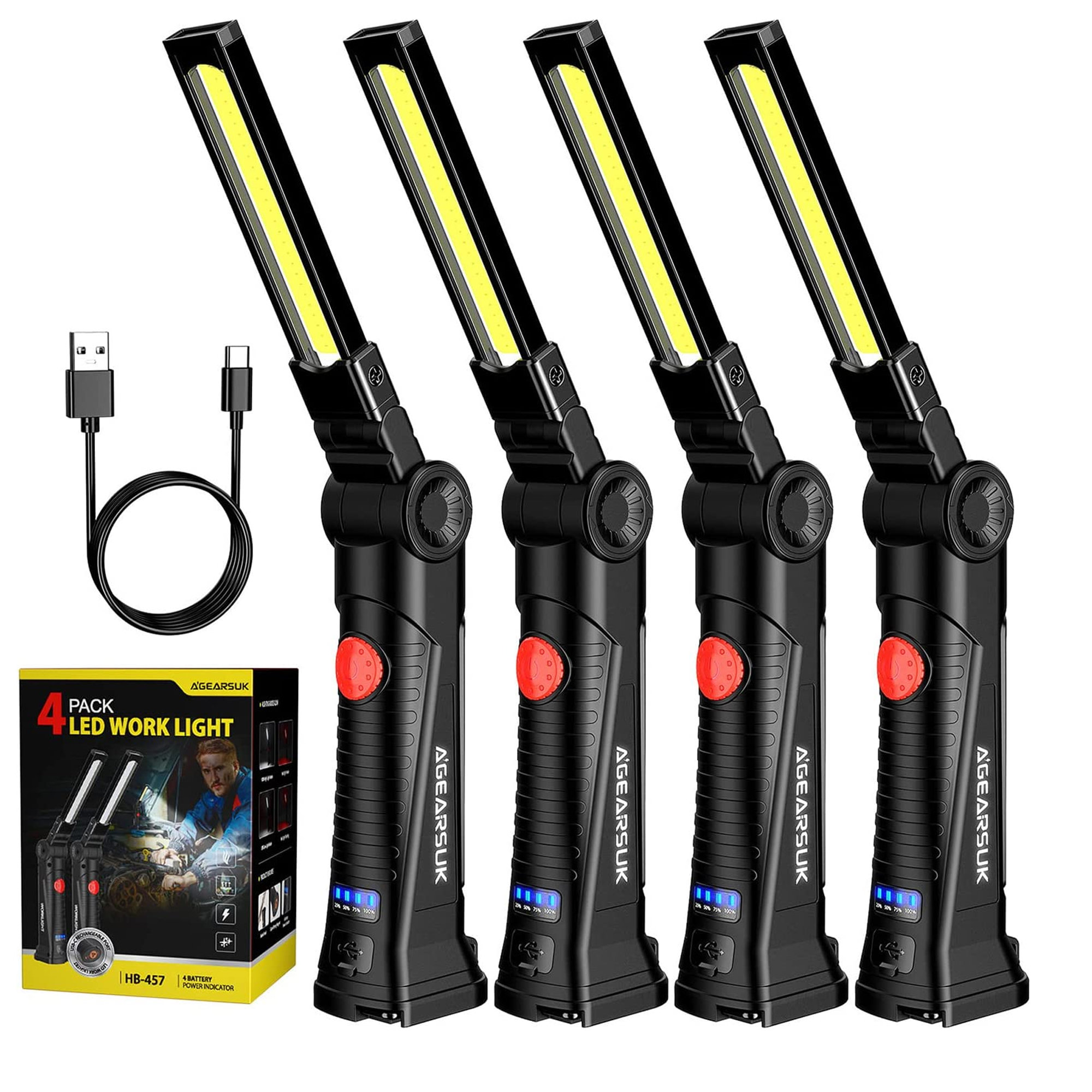 ESHOO 6.8" Battery Powered Integrated LED Color Changing Work Light ...