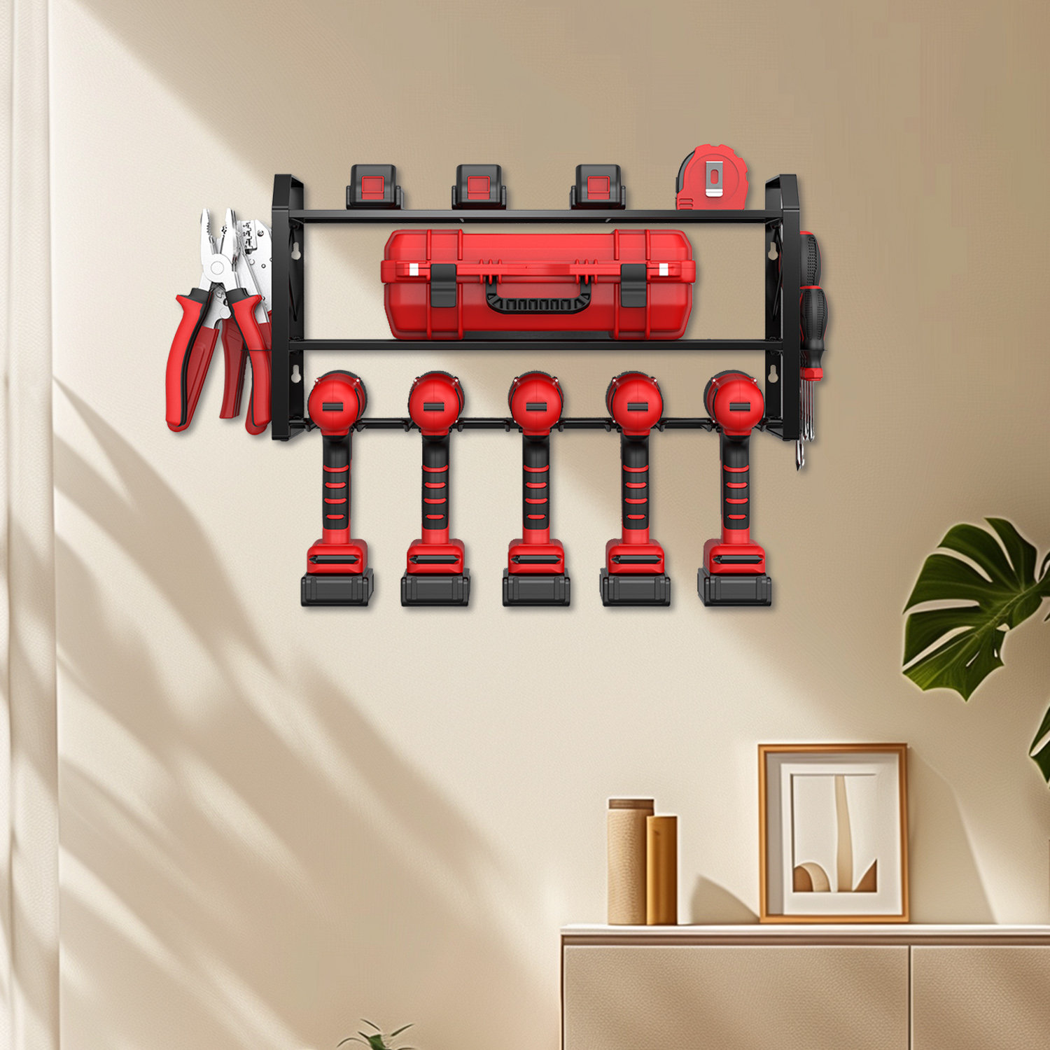 WFX Utility™ Heavy-Duty Power Tool Storage Rack – 3-Tier Steel Shelving ...