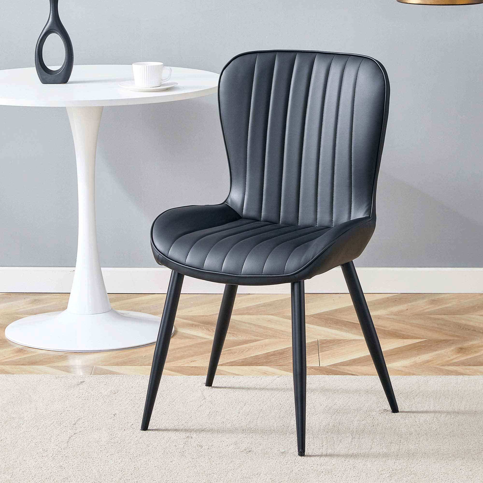 George Oliver Minimalist Ergonomic Dining Chair With A Comfortable ...