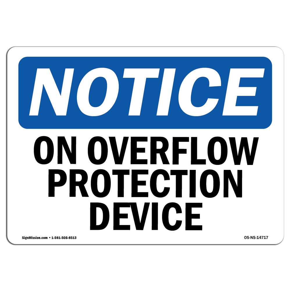 SignMission No Overflow Protection Device Sign | Wayfair