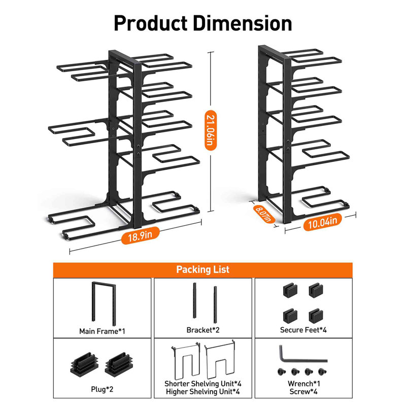 SHARFIC Iron Novelty Free Standing Pot Rack | Wayfair
