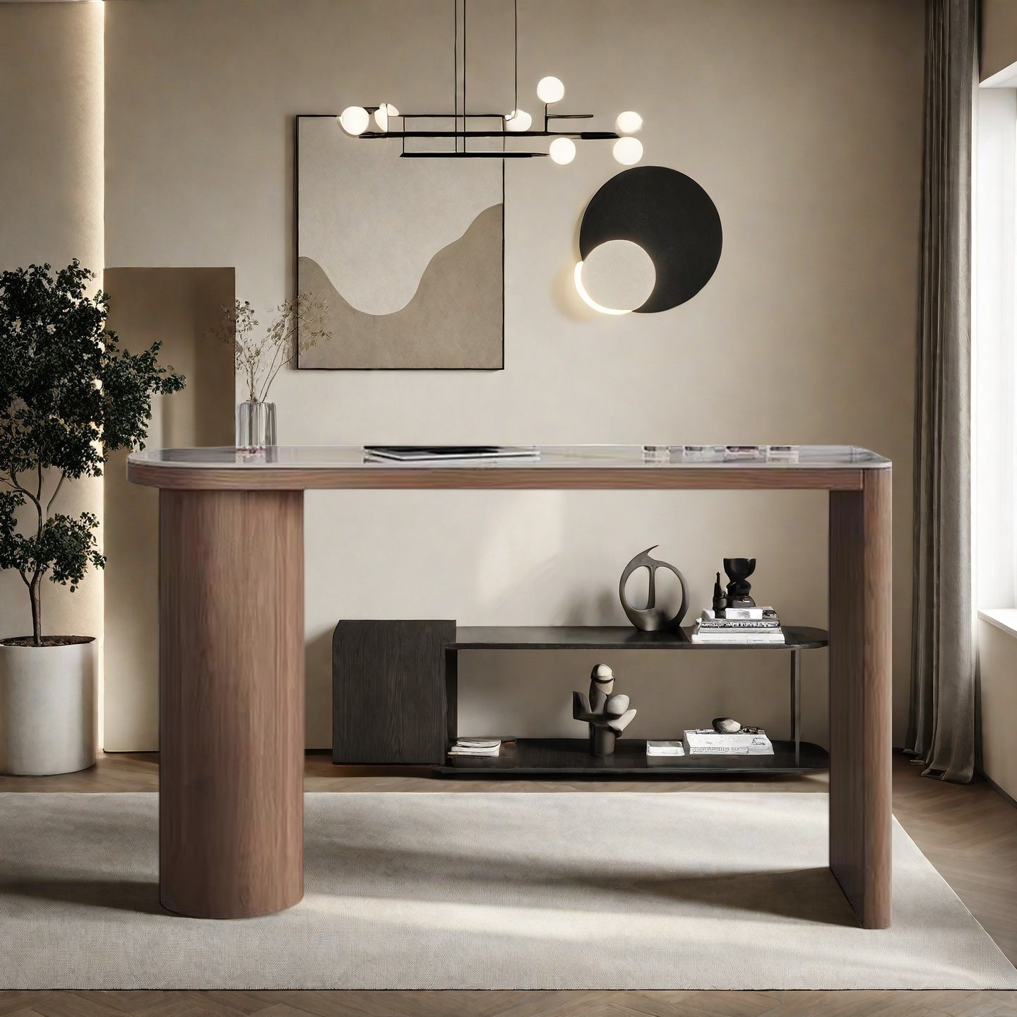 Wrought Studio™ Retro and practical bar counter tables and chairs | Wayfair