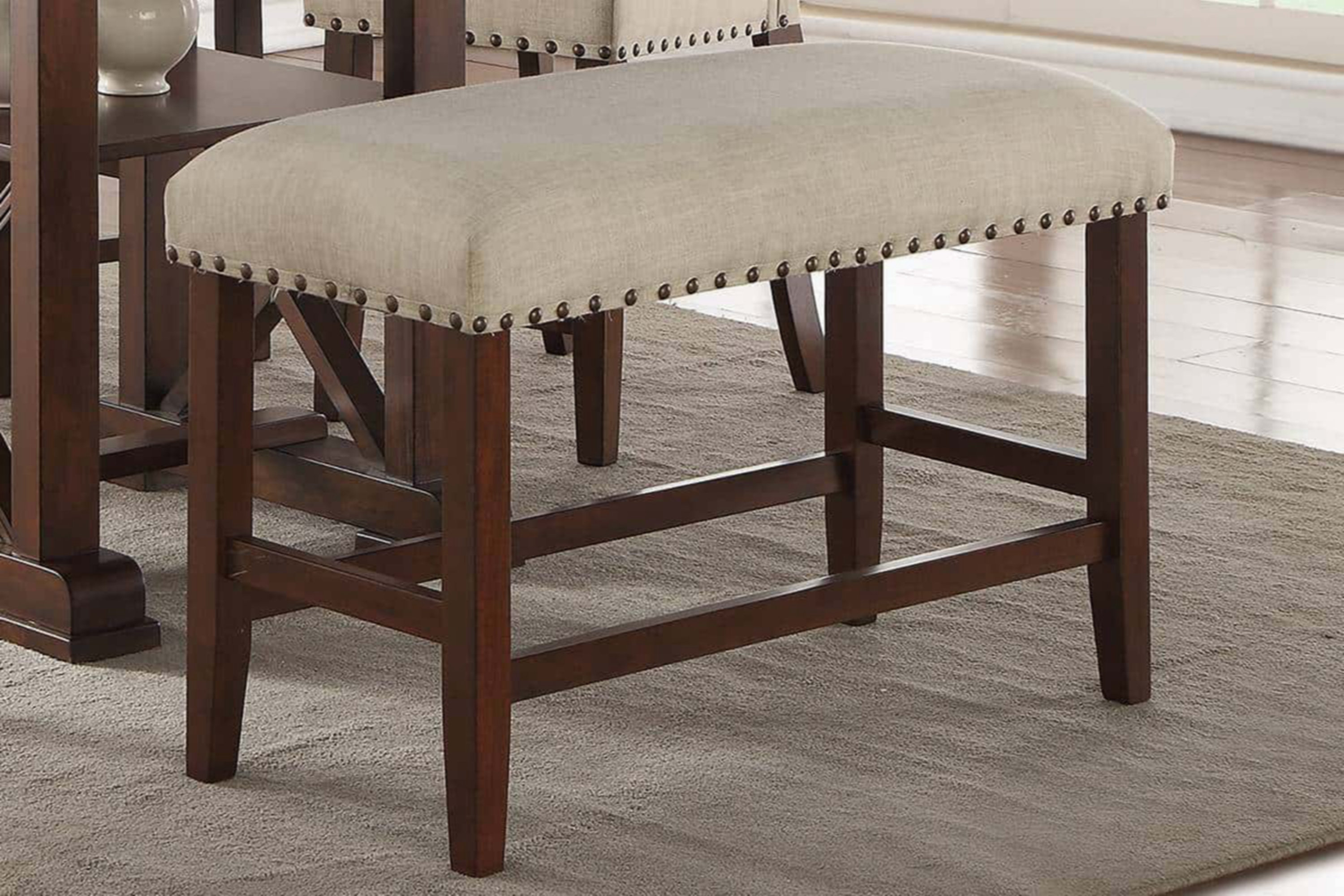 August Grove® Classic Cream Finish Upholstered Cushion Chairs 1Pc ...