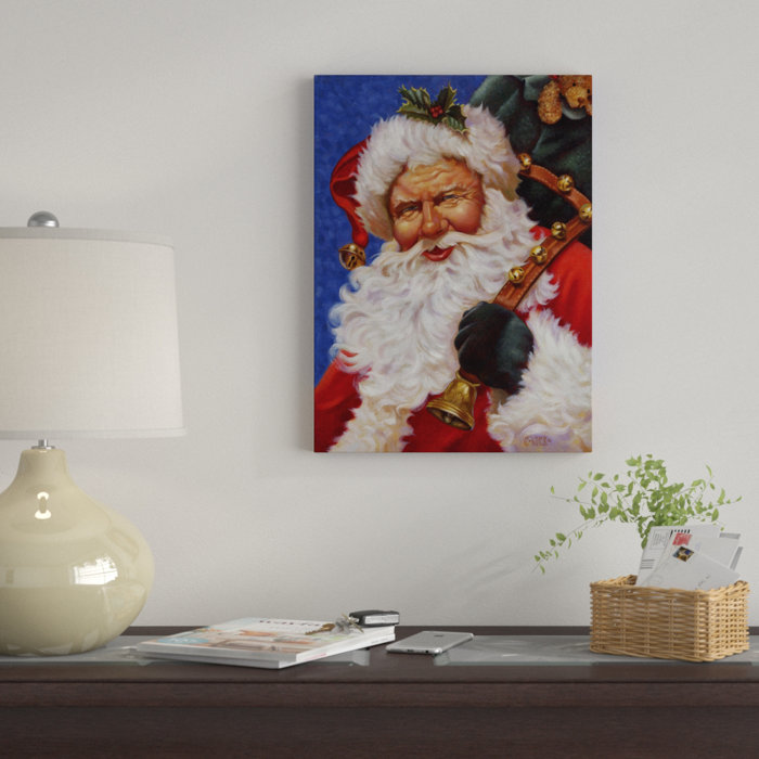 The Holiday Aisle® St. Nick On Canvas by Christopher Nick Print | Wayfair