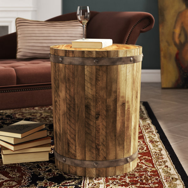Steelside™ Branden Wine Barrel End Table & Reviews | Wayfair