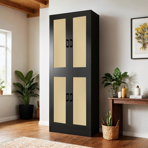 Bay Isle Home™ Rattan Kitchen Pantry Cabinet, 71" Tall Kitchen Pantry ...