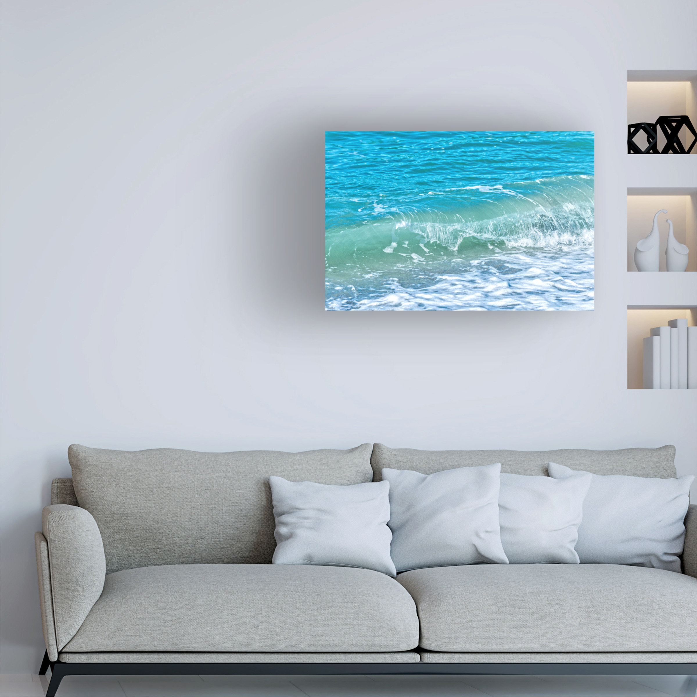 Dovecove Wrapped Canvas Wall Art - Mary Lou Johnson 'My Wave' Wall Art ...