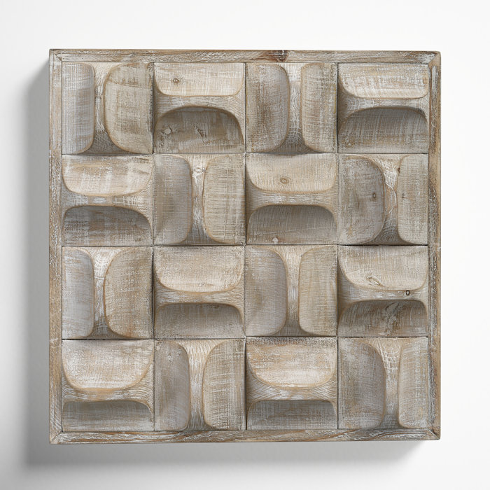 Birch Lane™ Modern Abstract Wall Decor on Solid Wood | Wayfair