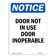 SignMission OSHA Notice - Door Not In Use Door Inoperable Sign | Heavy ...