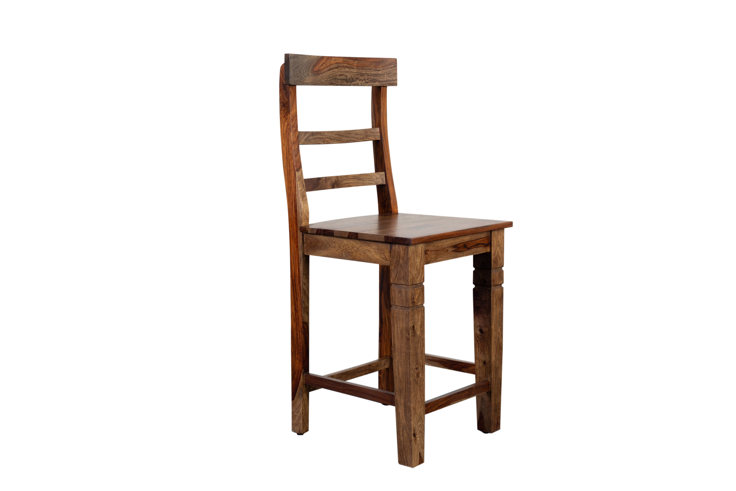 Millwood Pines Fleck Solid Wood Slat Back Side Chair in Brown | Wayfair