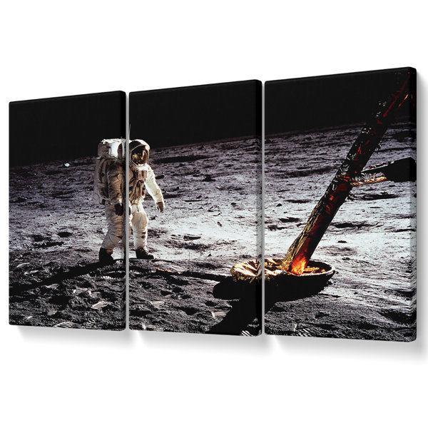 Brayden Studio Moon Light - 3 Piece Wrapped Canvas Print | Wayfair.co.uk