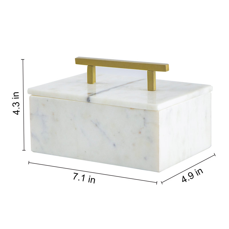 Mercer41 Palmerina Marble Decorative Box & Reviews | Wayfair