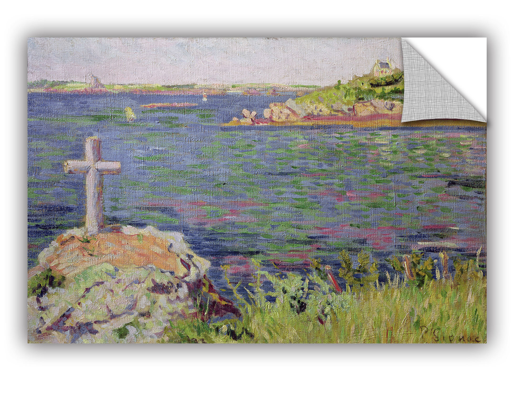 ArtWall Paul Signac Saint-Briac, the Sailor's Cross, 1885 Wall Decal ...