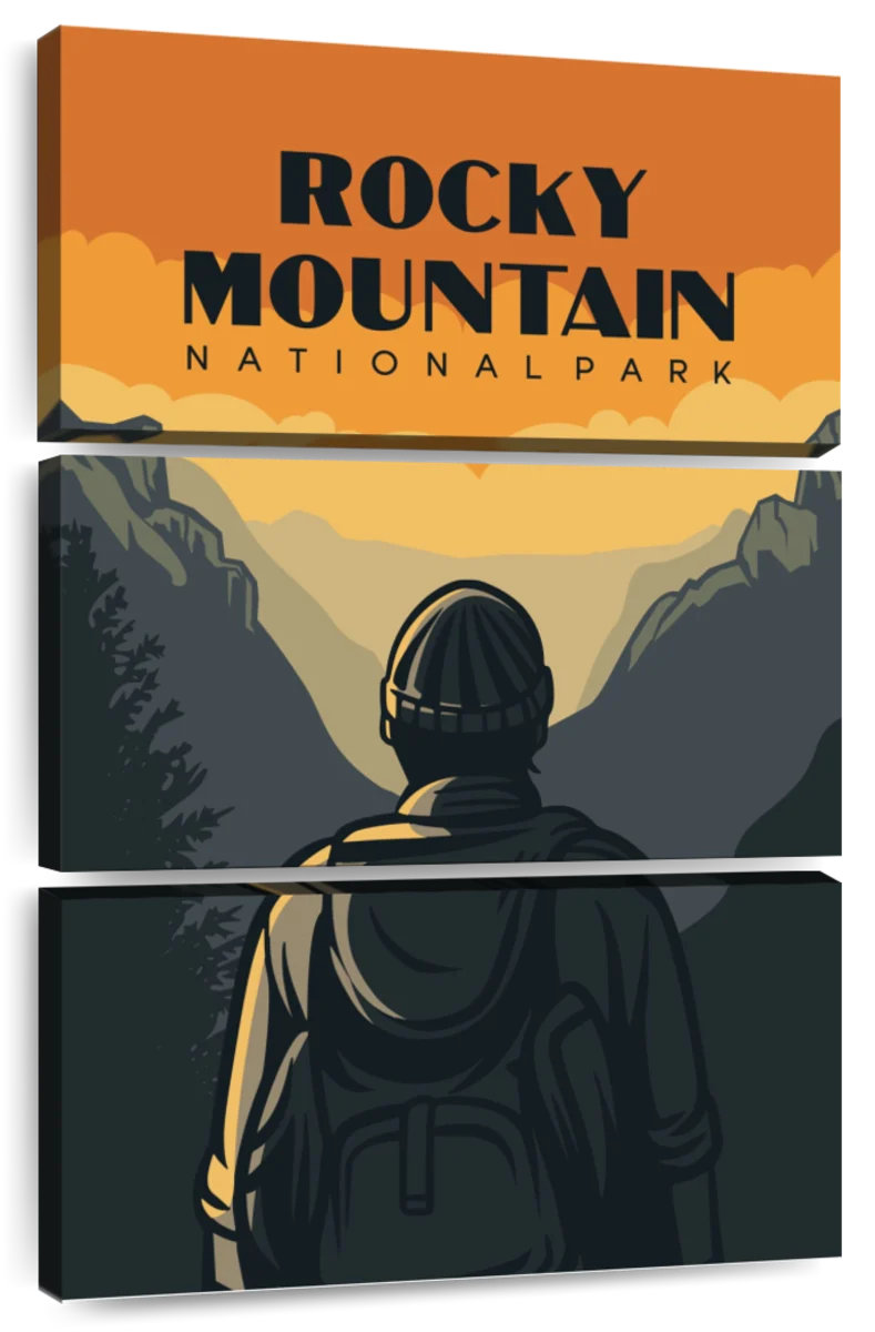 Ebern Designs Senne Rocky Mountain Hiking Poster | Wayfair