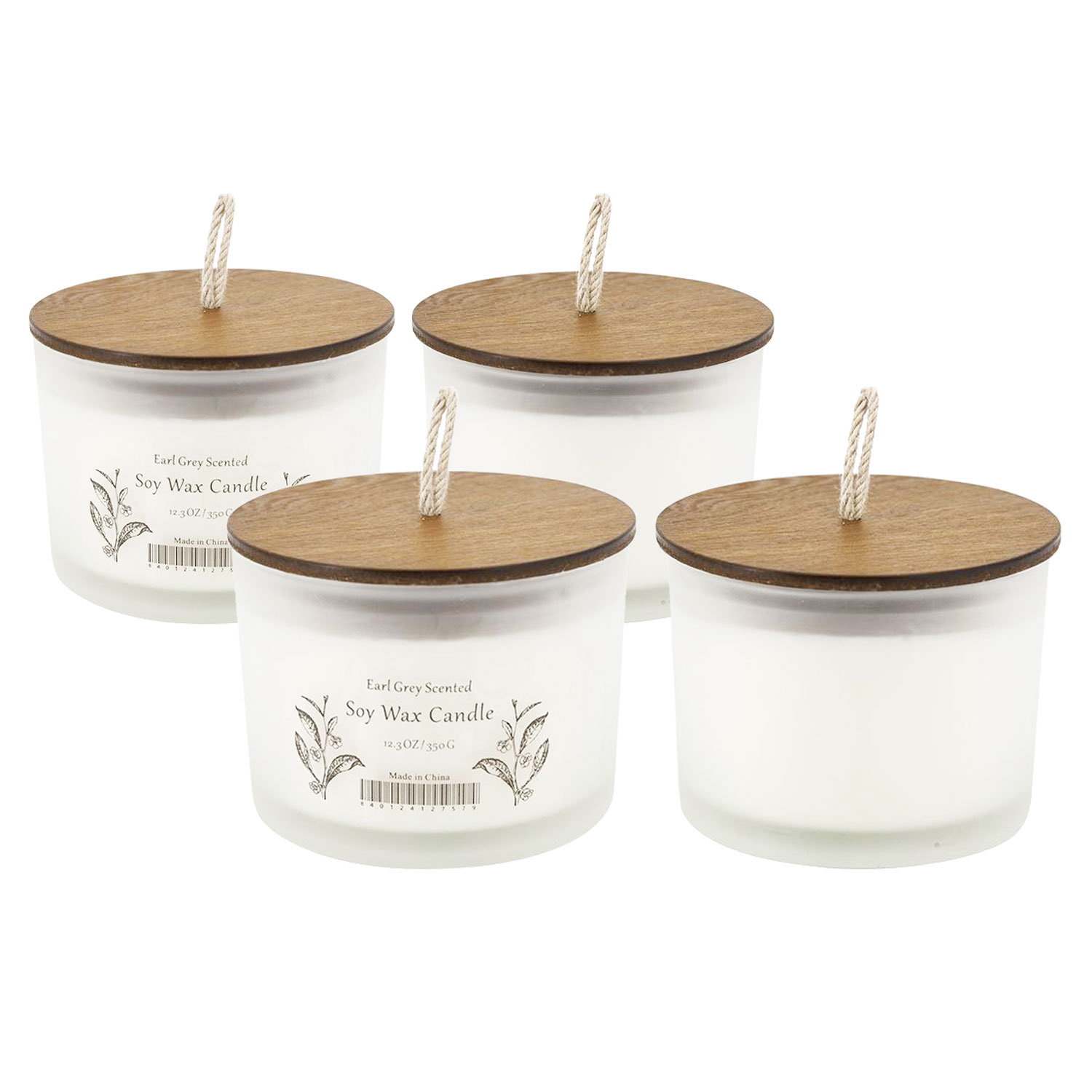 Gracie Oaks 12.2Oz Earl Grey Scented Soy Wax Candles - 65 Hours - Set ...