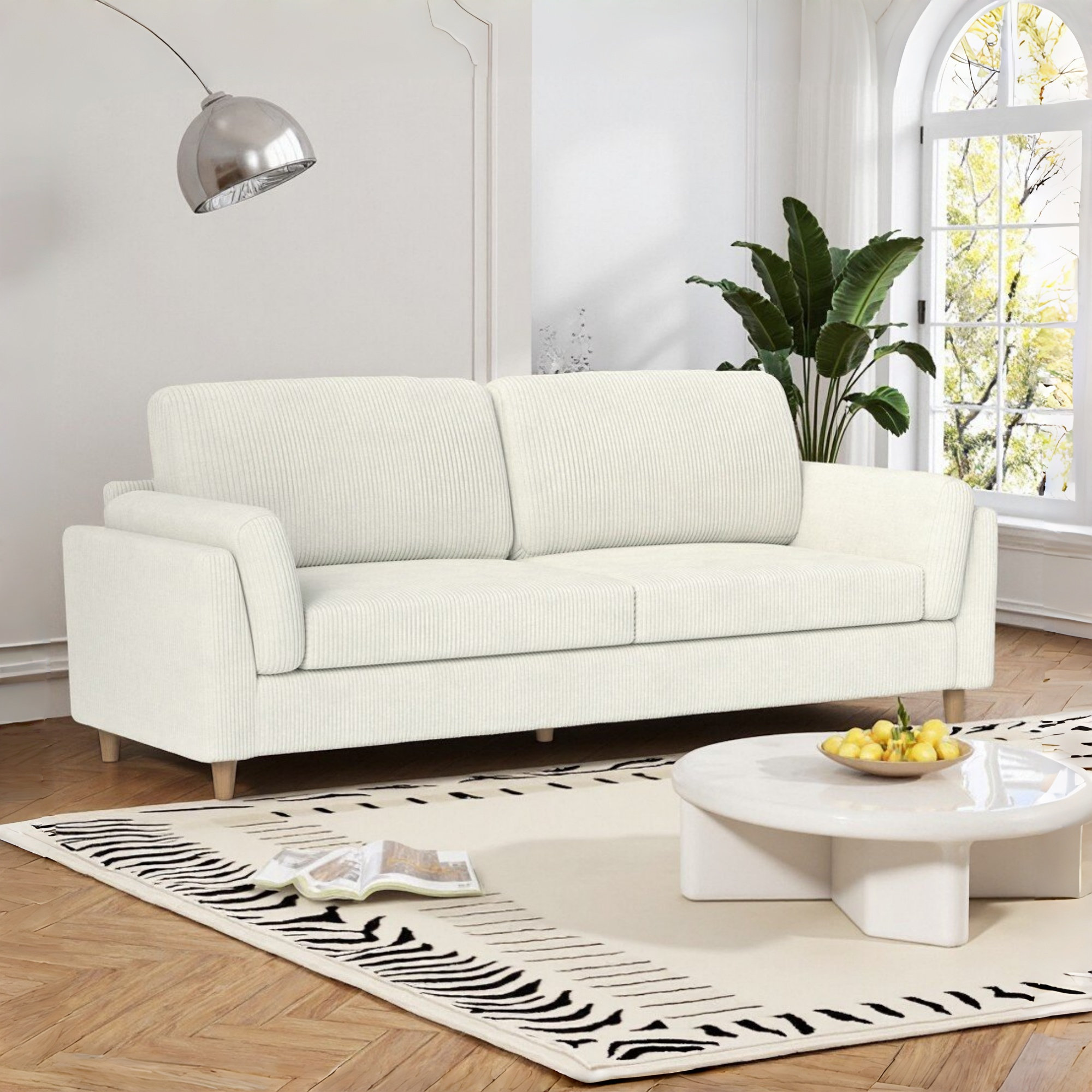 George Oliver 88.6“ Mordern Soft Standard Upholstered Sofa With Legs ...