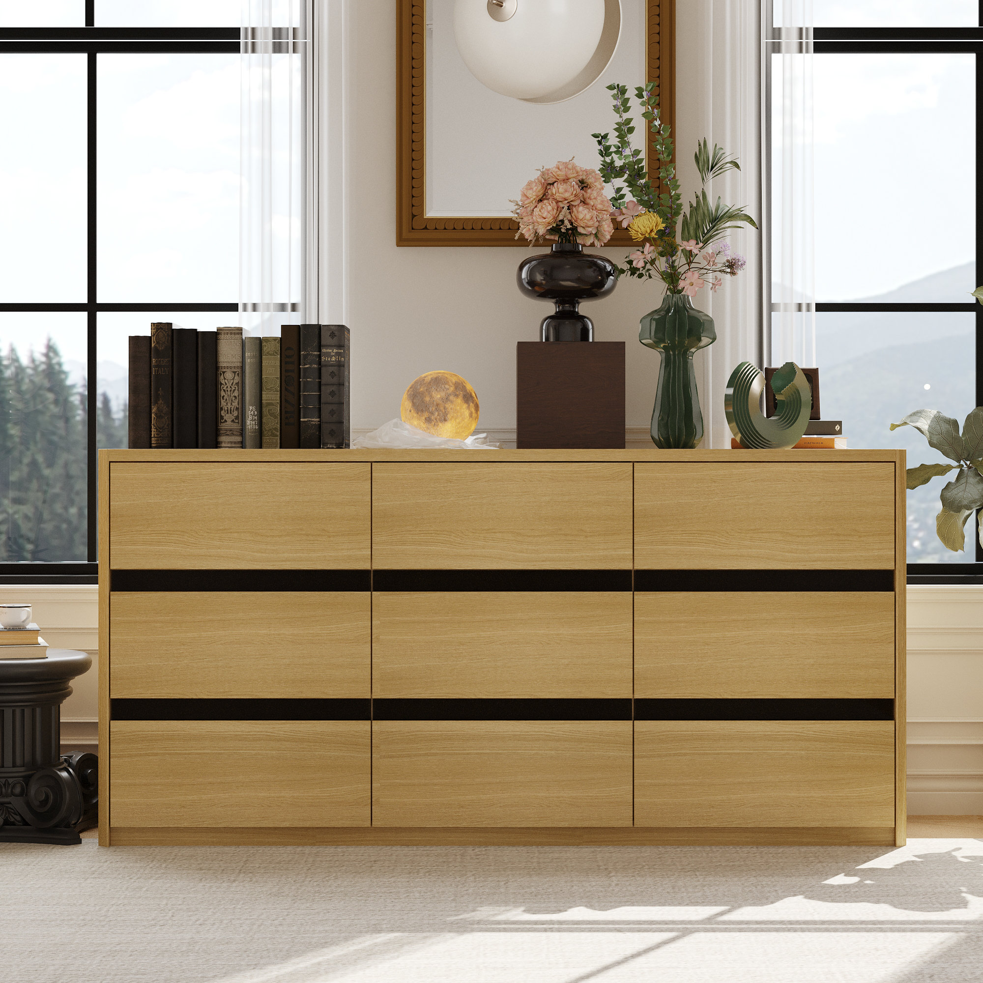 Latitude Run® 9-Drawer Dresser With Wood Grain Texture Finish - Wayfair ...